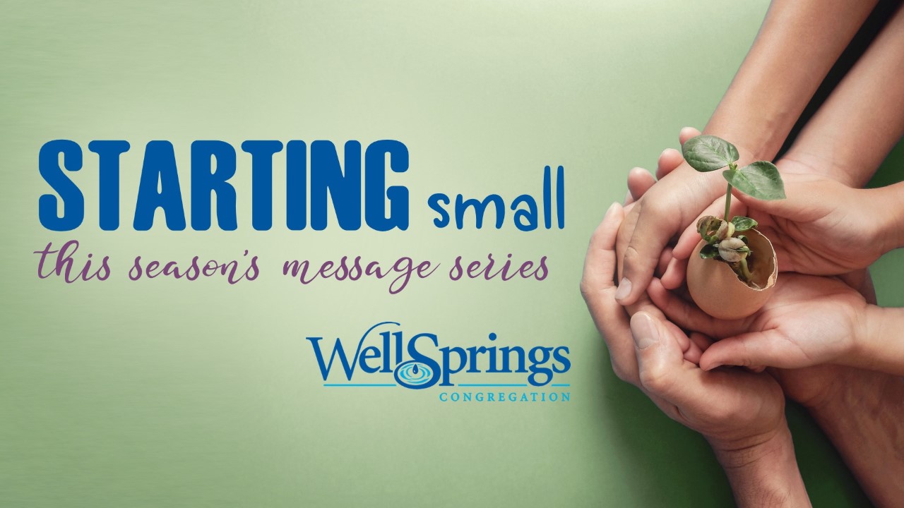 “Starting Small” – Our New Message Series – Wellsprings Congregation